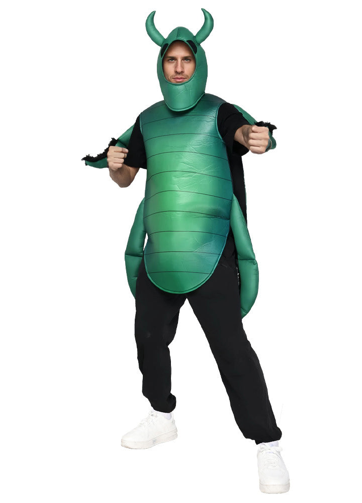 Insect Bug Costume – Green Beetle Top & Headpiece – Kids Book Week Costumes
