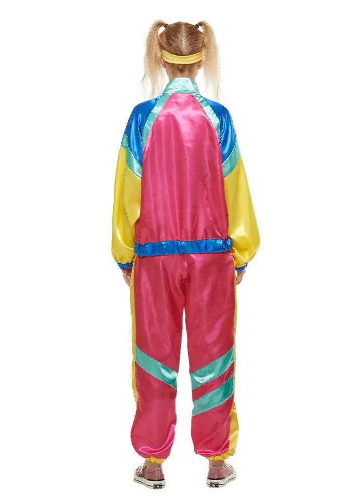 Blue Ladies 1980s Shell Suit Tracksuit – Kids Book Week Costumes