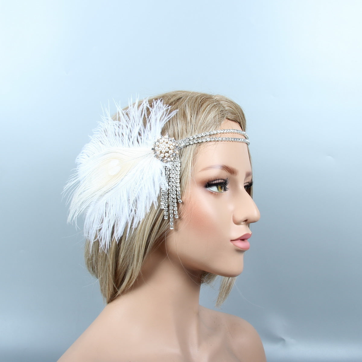 Ladies 20s White Feather Great Gatsby Flapper Headpiece – Kids Book ...